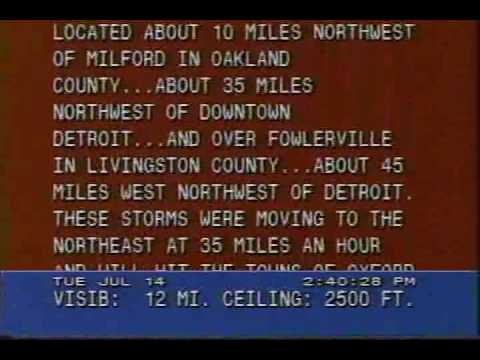 Weather Channel - Red Screen - July 14 1992 - YouTube