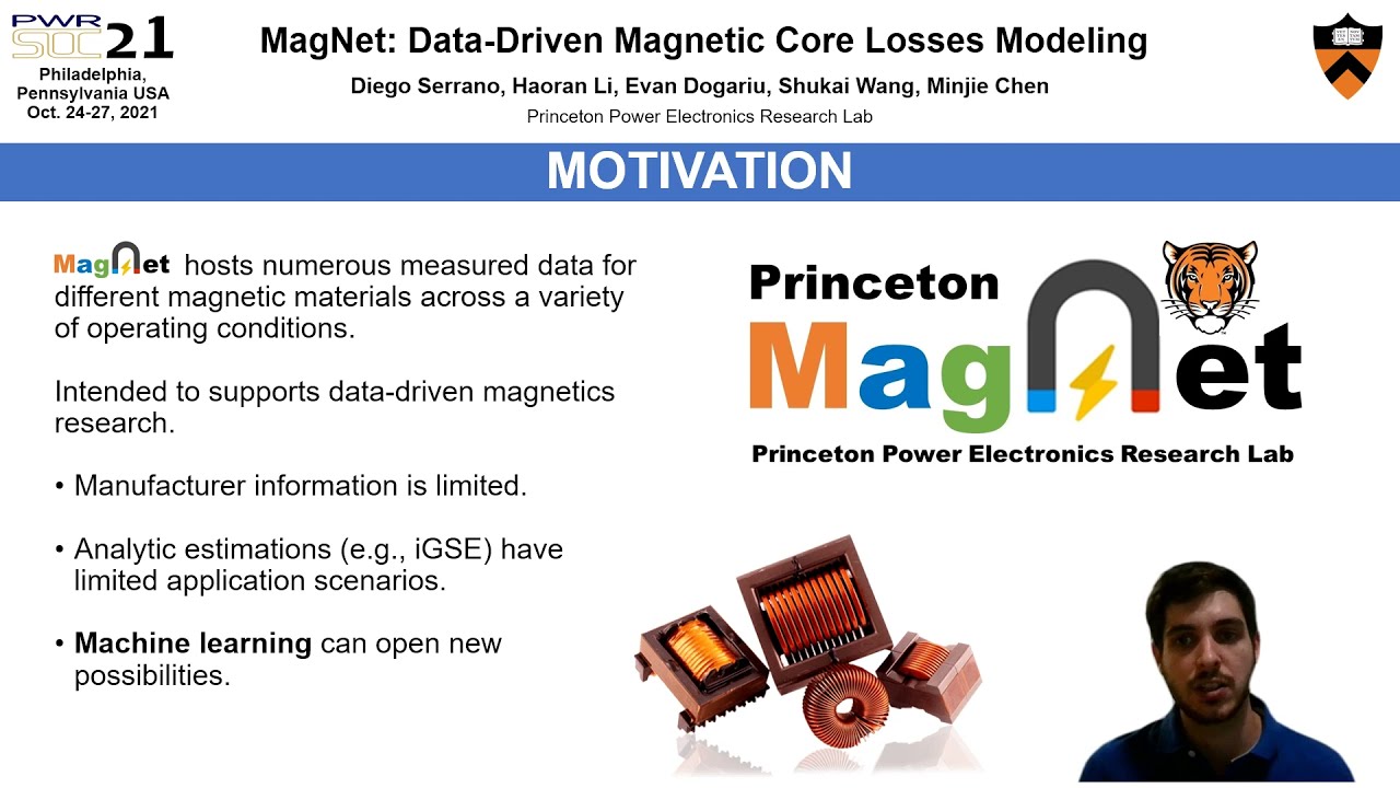 PwrSoC21: MagNet: Data-Driven Magnetic Core Losses Modeling - YouTube