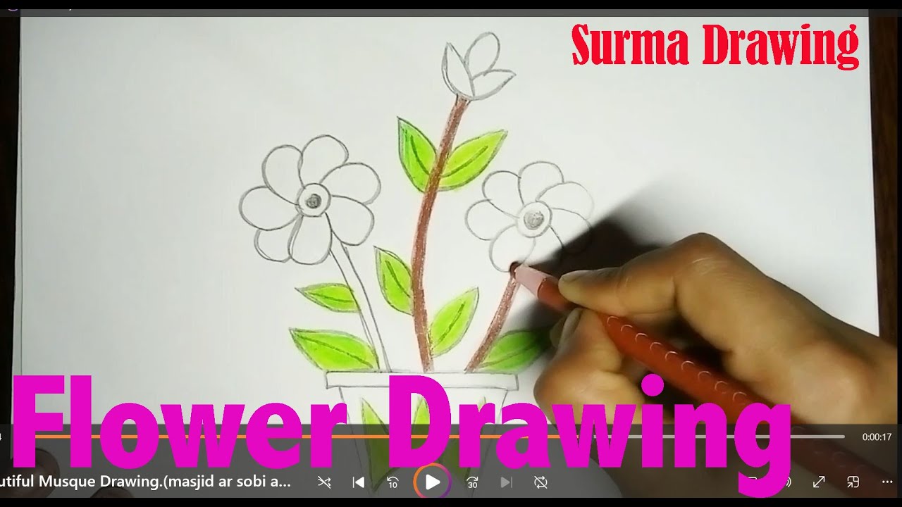 Flower Drawing.(fuler sobi aka). - YouTube