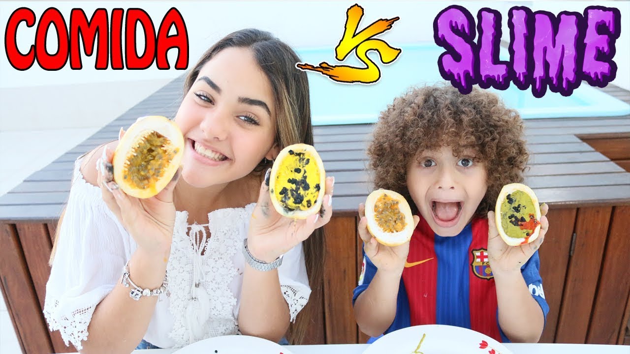 COMIDA VS SLIME - SLIME VS FOOD - YouTube