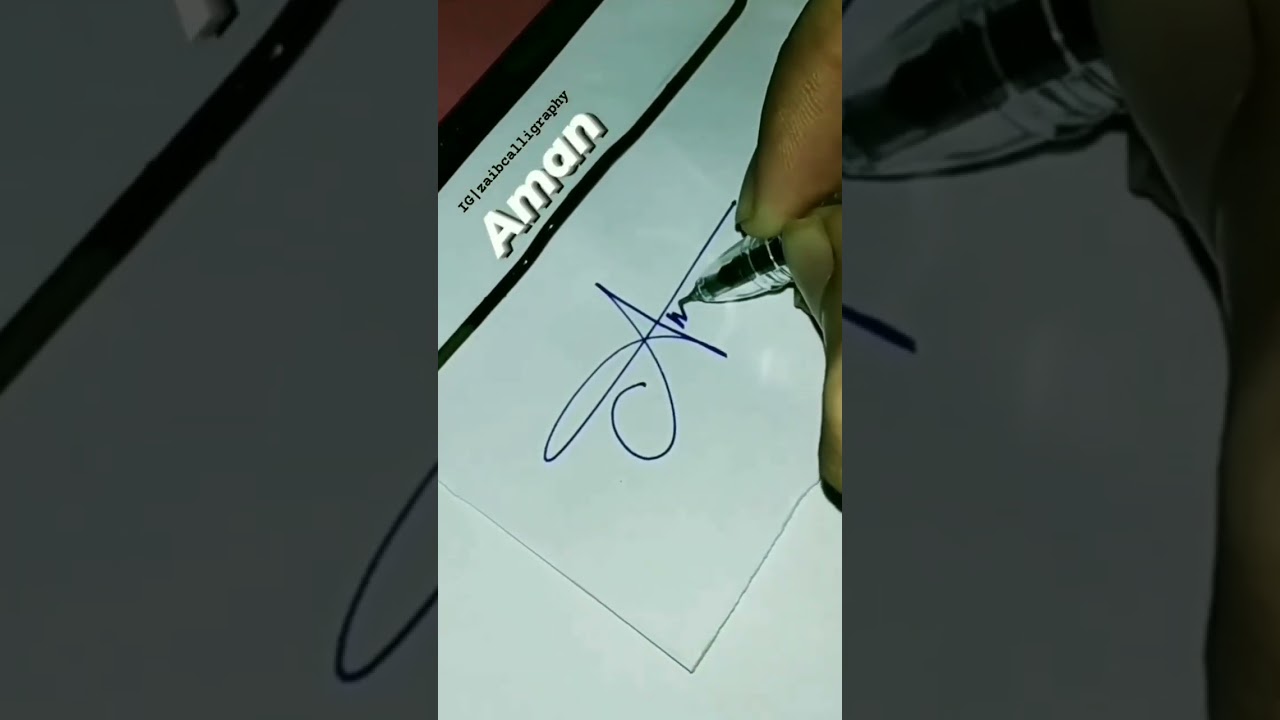 Aman signatures 🖌️#shorts shorts video - YouTube