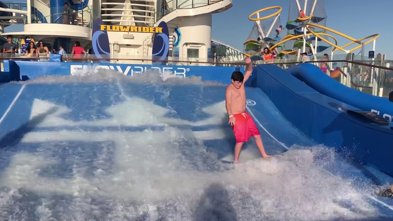 Flow rider on Royal Caribbean cruise - YouTube