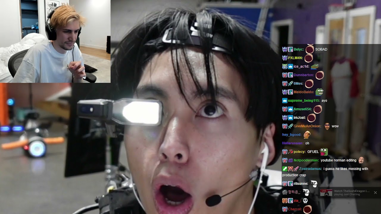 xQc dazzled watching sushidragon - YouTube