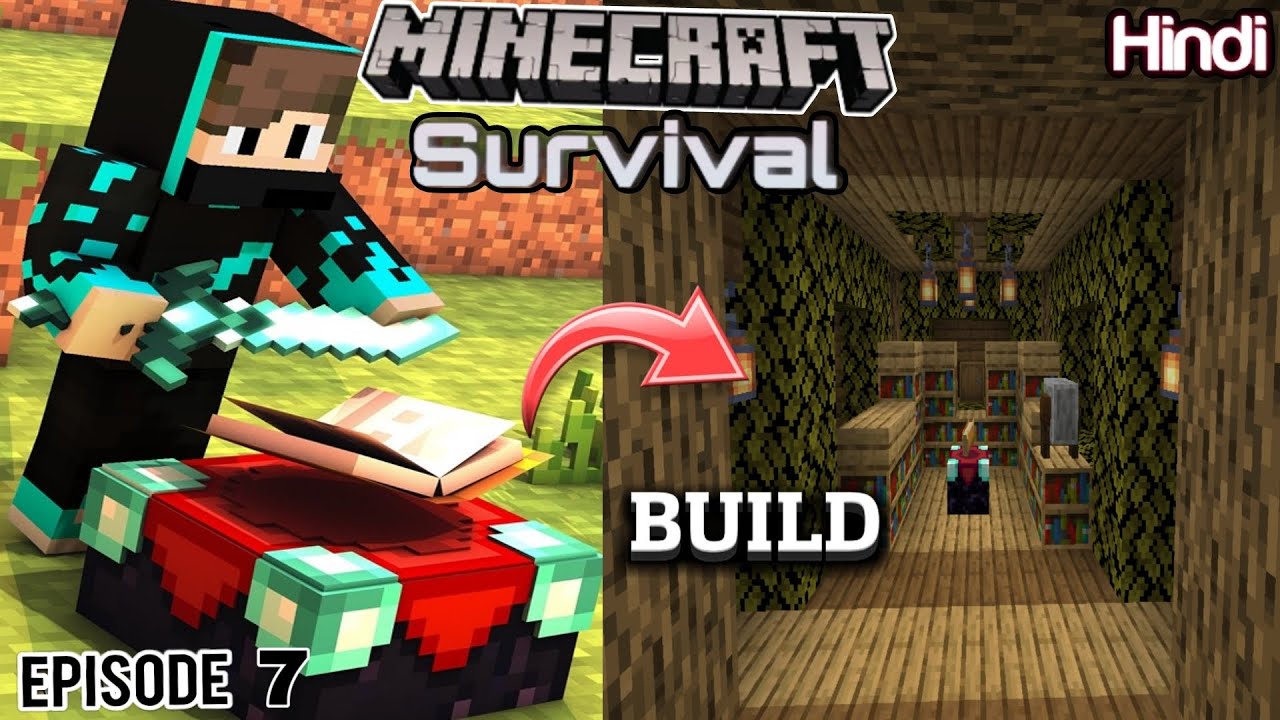 I BUILD ENCHANTMENT ROOM | MINECRAFT SURVIVAL SERIES EP 7 - YouTube