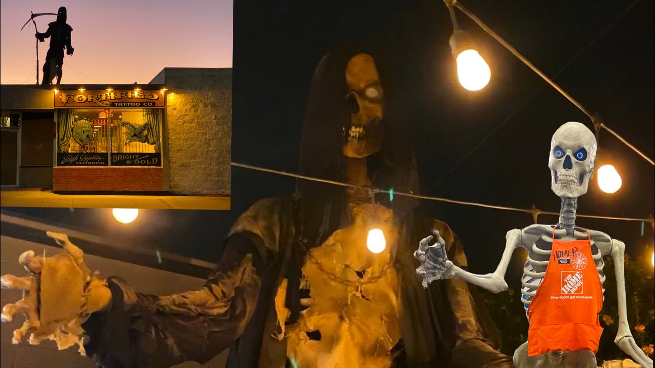 12 FOOT SKELETON TURNED INTO CREEPY REAPER! - YouTube
