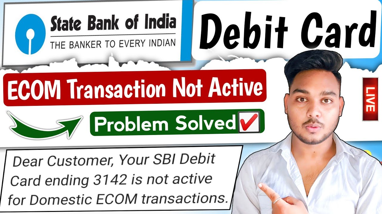 Your SBI debit card is not active problem | SBI debit card not active ...