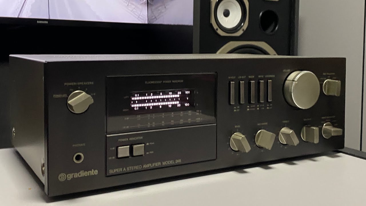 Amplificador GRADIENTE 246 painel cor Grafite da linha sisten one ...