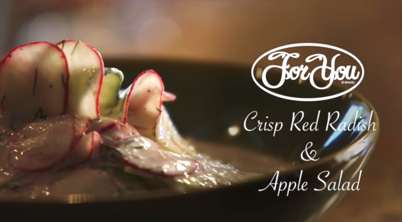 Crisp Red Radish & Apple Salad - Cooking "How-To" Video - YouTube