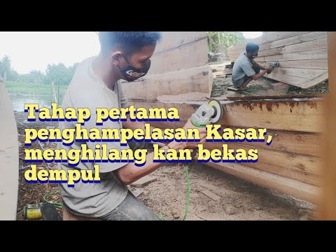 TAHAP PERTAMA PENGHAMPELASAN, MENGGUNAKAN HAMPLAS KASAR - YouTube