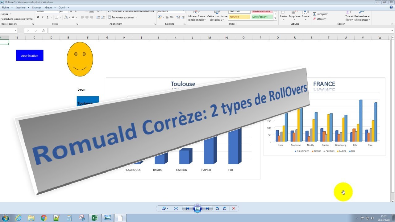 Excel-VBA: Rollover sur texte ou image (forme) - YouTube