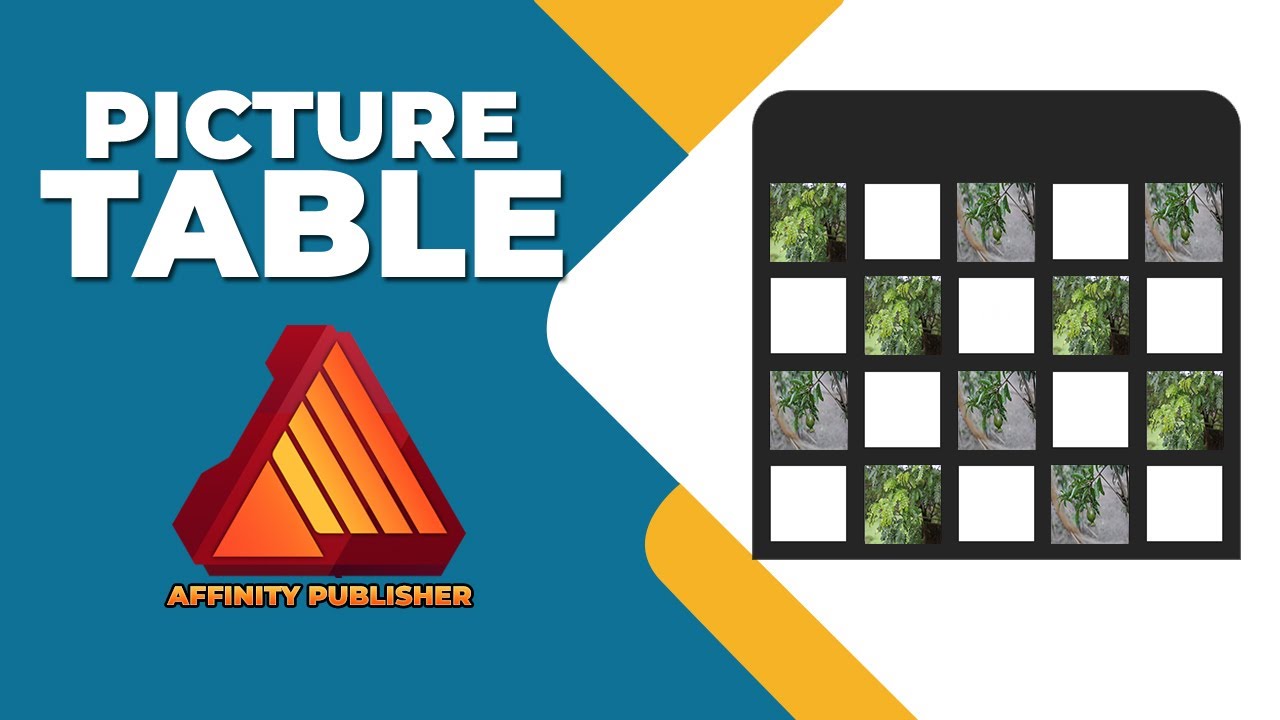 How to insert a picture in a table in affinity publisher - YouTube