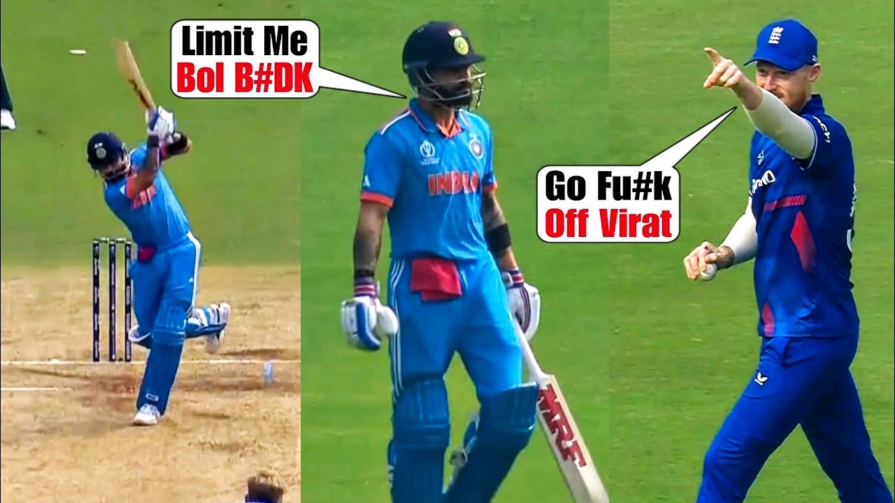 Virat Kohli fights with Ben Stokes after getting out on duck World Cup ...