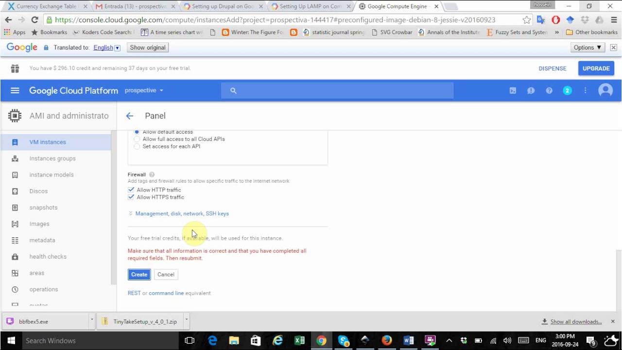 Running Drupal 8 on google cloud platform- part 2: Setting up the virtual machine - YouTube