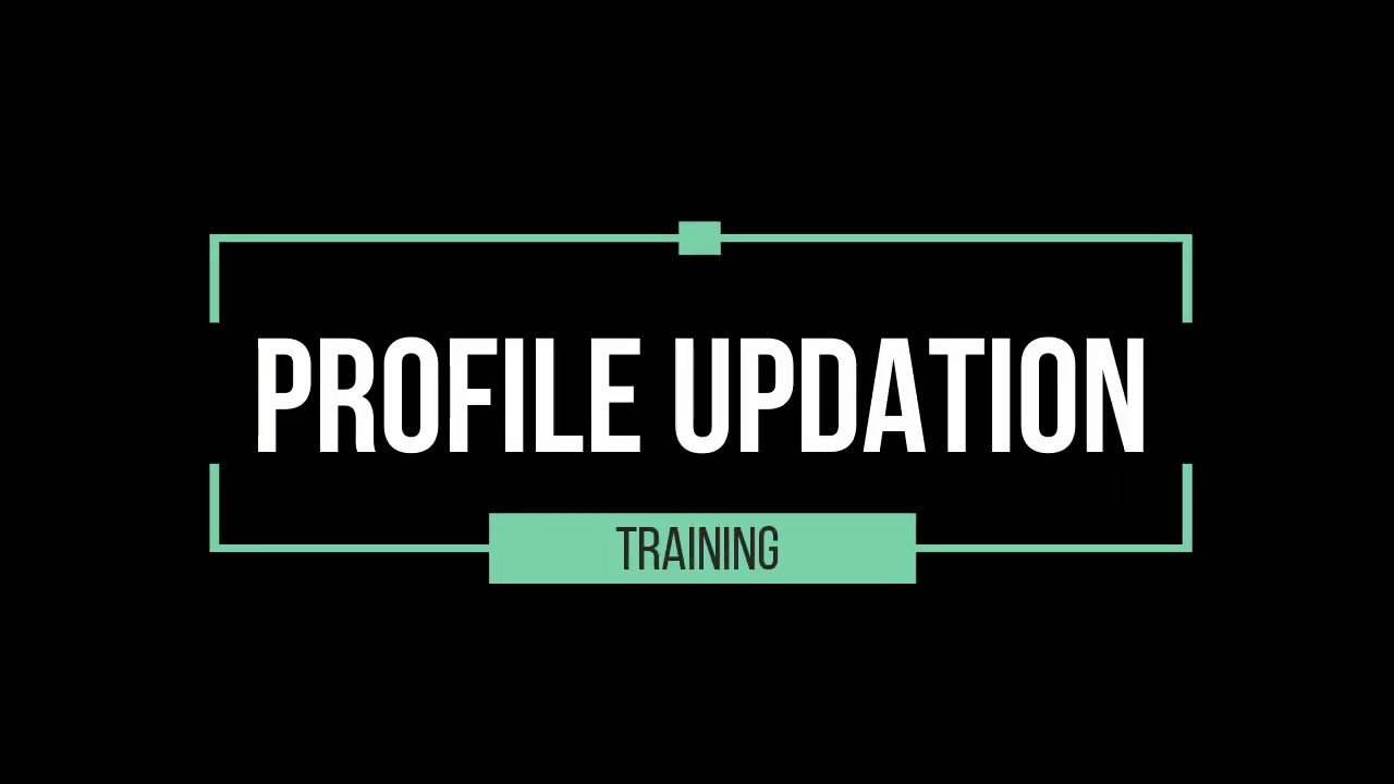 Steps to update Training profile - YouTube