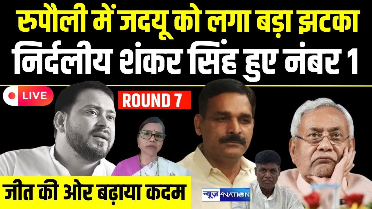 Rupauli Bypoll Result 2024: Round 7 में JDU को लगा बड़ा झटका निर्दलीय ...