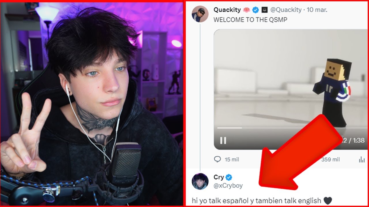 xCRY QUIERE ENTRAR AL QSMP... - YouTube
