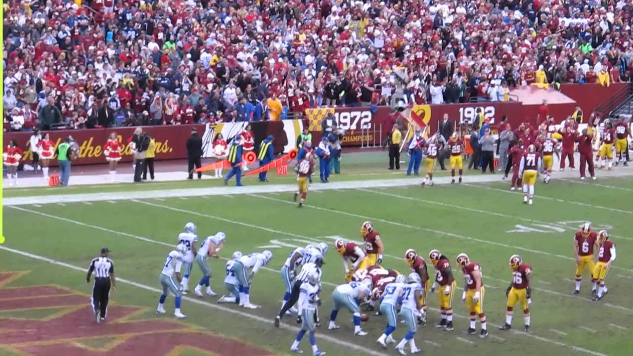 Dallas Cowboys @ Washington Redskins 24-23 - Redskins Second Touchdown ...