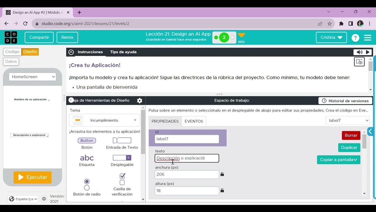 Design an AI App #1 Módulo de Inteligencia Artificial y Aprendizaje ...