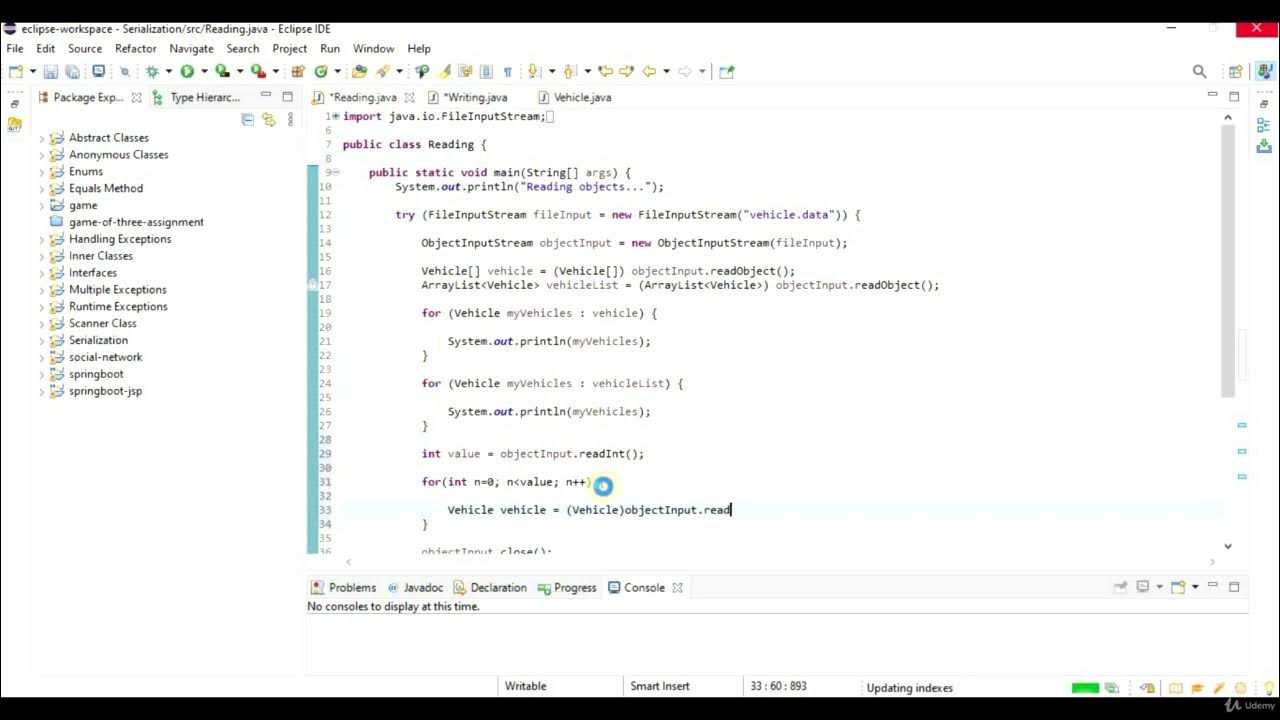 31.Serializing Multiple Objects and Transient Keyword|Java Programming Complete Beginner to ...