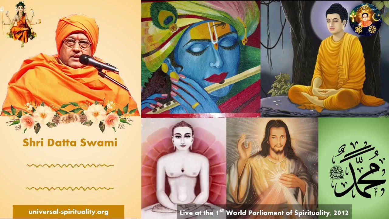 Live at the 1st World Parliament of Spirituality | Shri Datta Swami | # ...