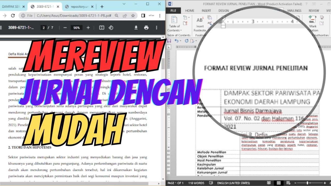 Cara Mereview Jurnal Di Word Yang Benar - YouTube