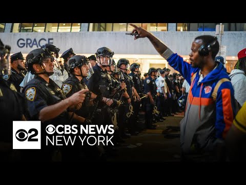 Knicks fans clash with NYPD as fights break out near Bryant Park watch party