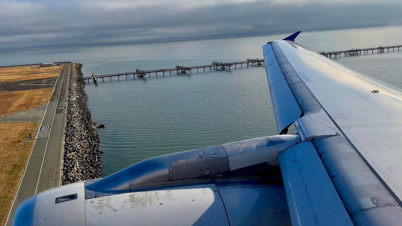[4K] – Incredibly Smooth San Francisco Landing – United – Airbus A319 ...