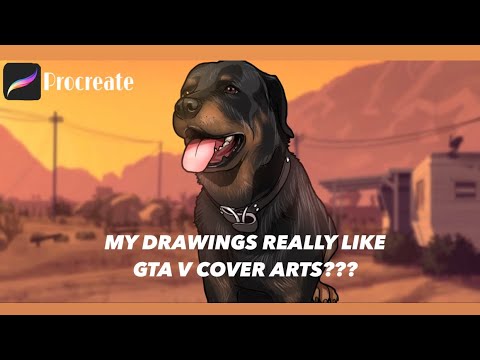 DRAWING A DOG ON PROCREATE (GTA art graphics) - YouTube