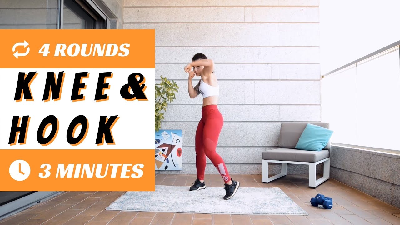 KNEE & HOOK | Kickboxing Workout At Home [KickFitBox] - YouTube