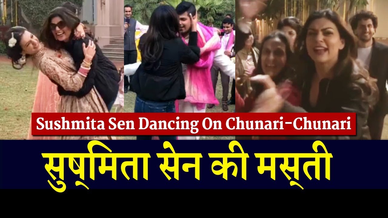 Sushmita Sen Dancing On Chunari-Chunari At Family Wedding In Delhi ...