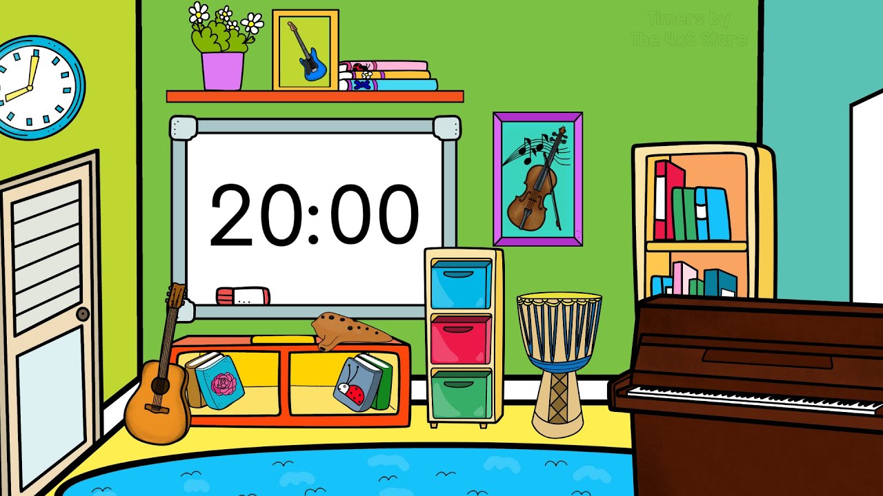 Music Classroom 20 Minute Timer + 2 Minute Clean Up Timer - YouTube