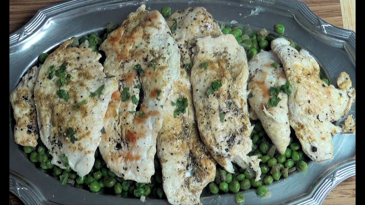Pechuga de pollo al curry con guisantes Vídeo receta 77 Aquí cocinamos ...