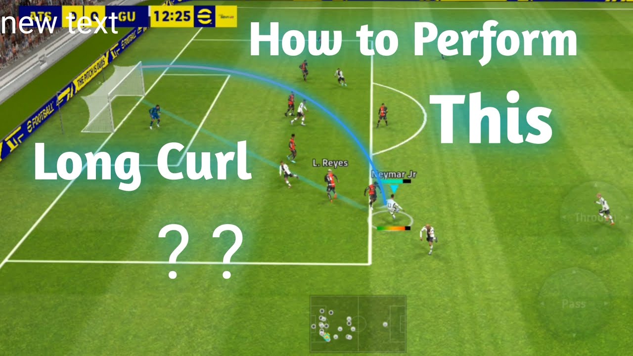 How to perform long curl shot #efootball2023 #efootball #gaming - YouTube