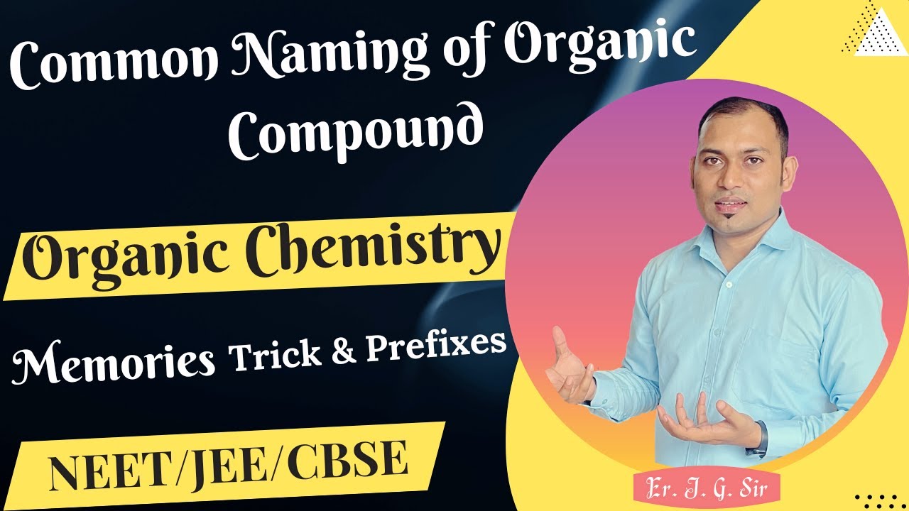 Common Names In Organic Chemistry | Organic Common Naming Lists ...
