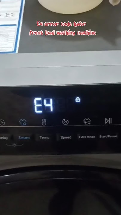 Haier front load washing machine E4 error ko kese thek kere - YouTube