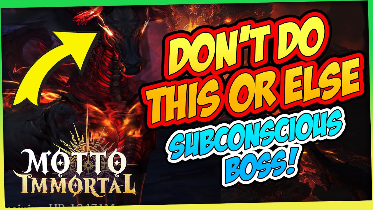 SAVE YOUR SINGLE TARGET DPS [SUBCONSCIOUS BOSS] | MOTTO IMMORTAL - YouTube