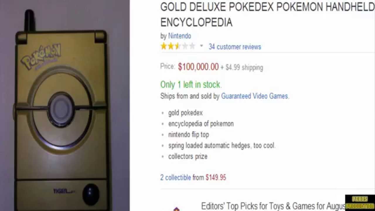 Gold Pokedex On Amazon For 100,000$ - YouTube