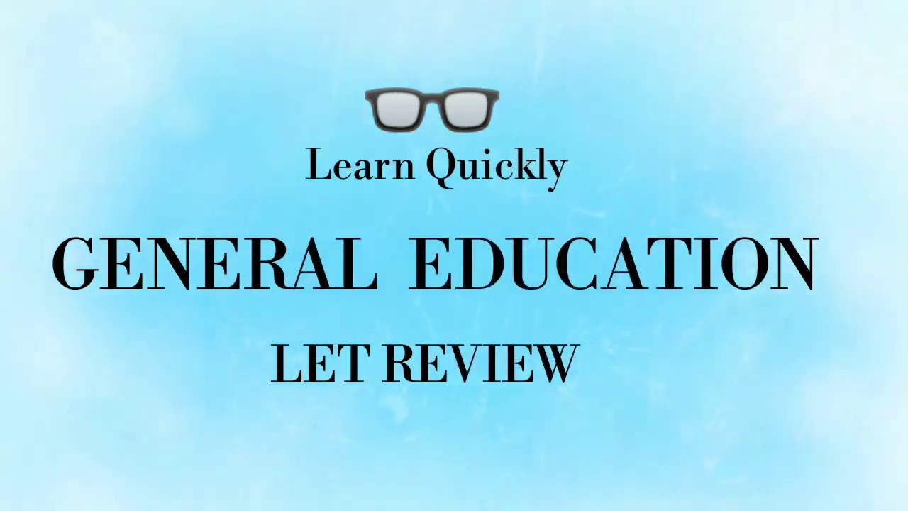 General Education (LET Review) - YouTube