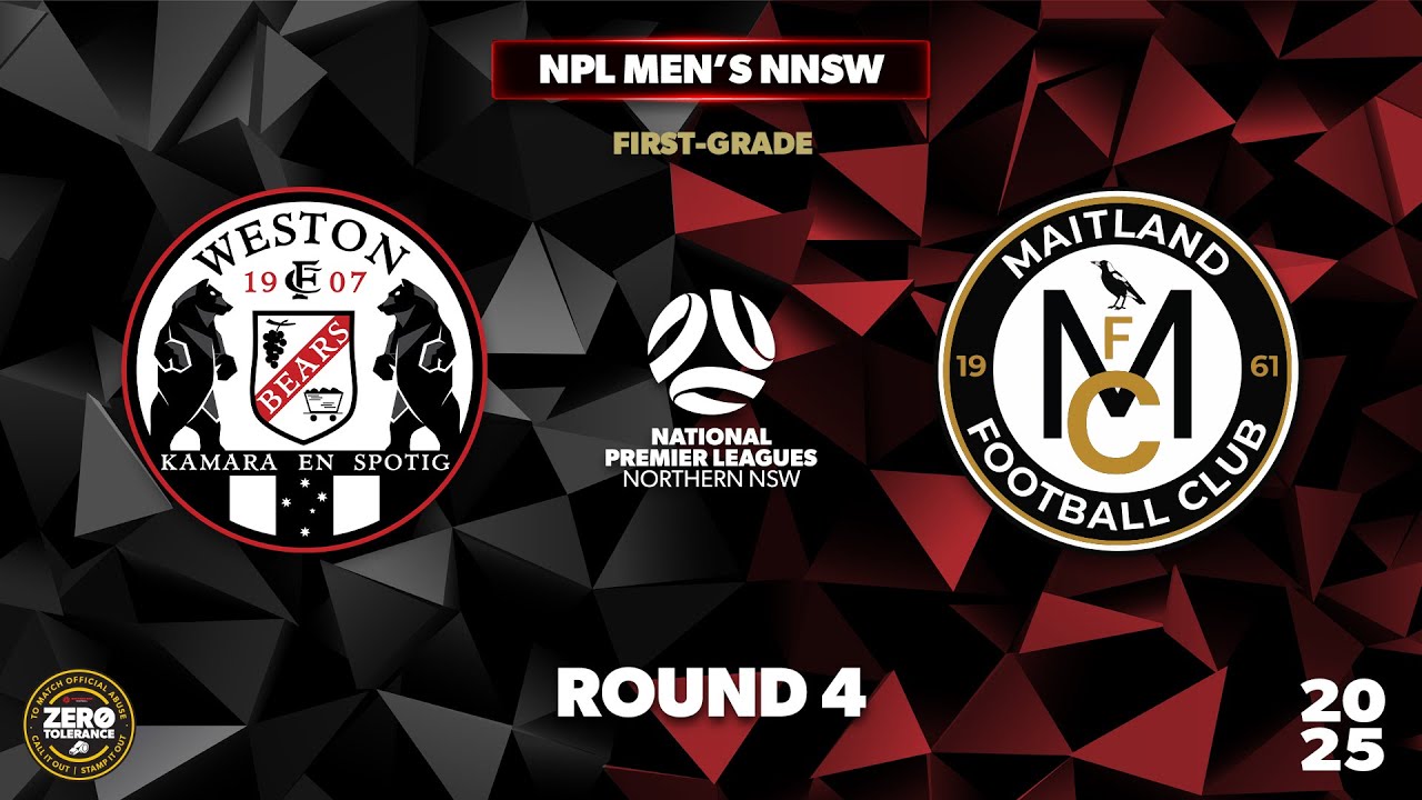 NPL Men's NNSW Round 4 First Grade - Weston Bears v Maitland FC - YouTube
