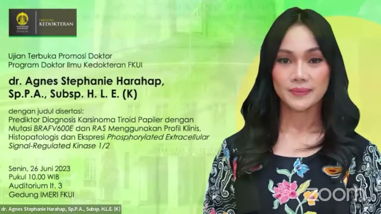 [Ujian Promosi Doktor] dr. Agnes Stephanie Harahap Sp.P.A(K) | Program Doktor Ilmu Kedokteran ...