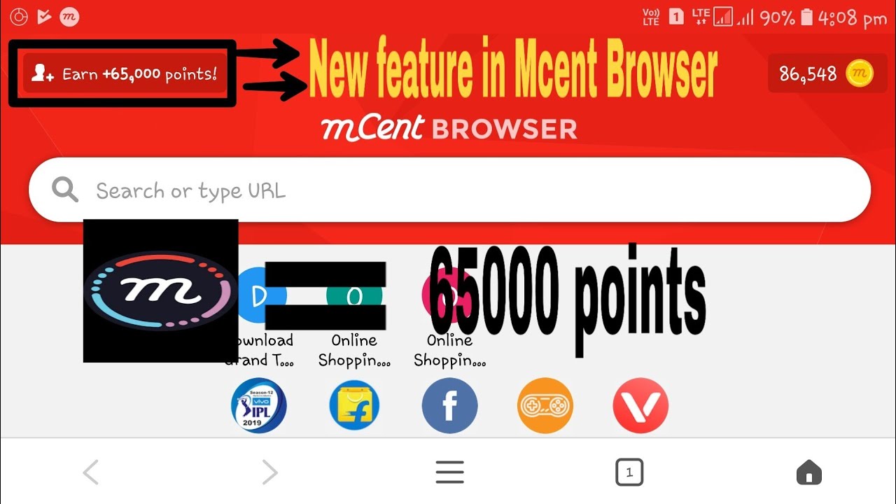 New feature in Mcent Browser for android - YouTube