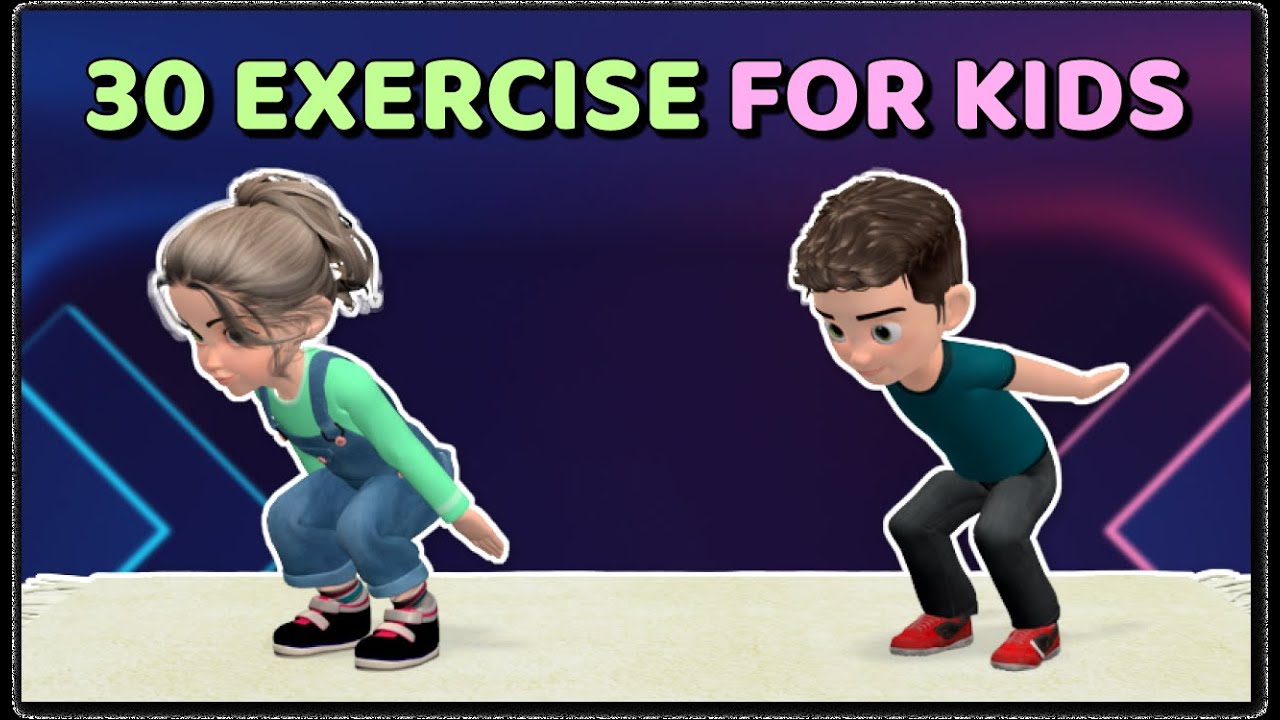FULL BODY WORKOUT - 30 EXERCISES FOR KIDS - YouTube