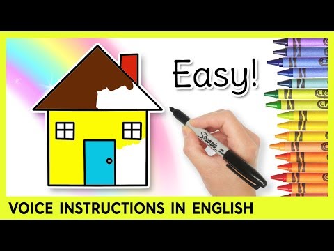 Easy HOUSE Drawing for Kids! Step by Step Lessons
