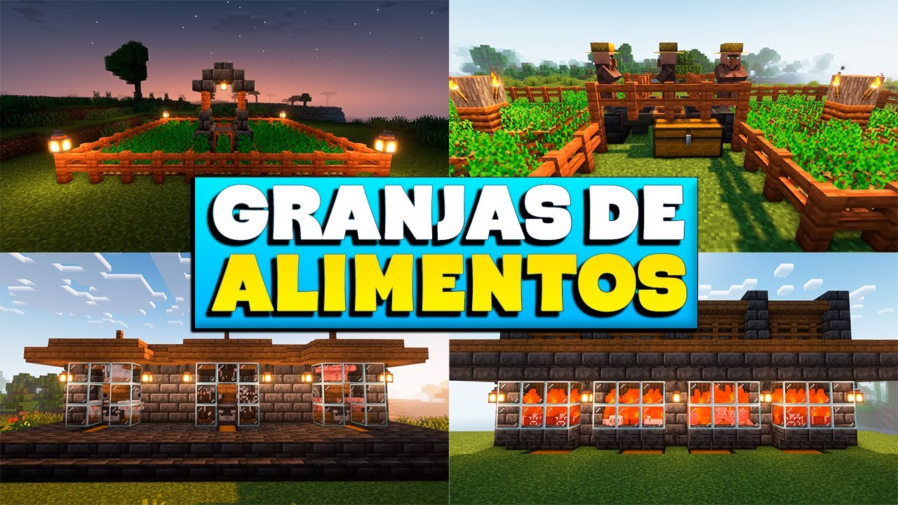Estas son las 4 mejores GRANJAS de ALIMENTOS de todo Minecraft ...