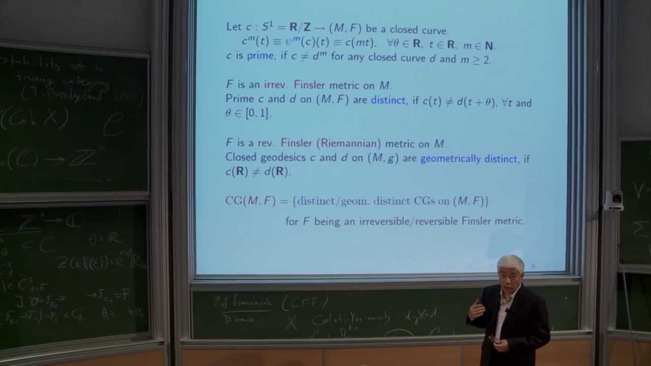 Yiming Long, Multiple closed geodesics on spheres - YouTube