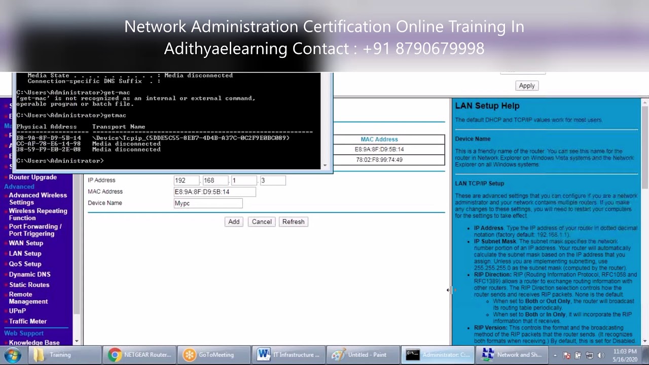 Network Administration Online Training india - YouTube