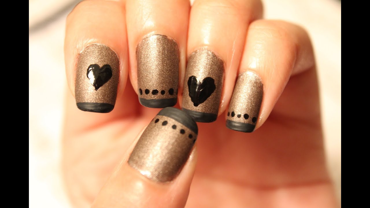 Suede Nails with Hearts | Dee2102 - YouTube