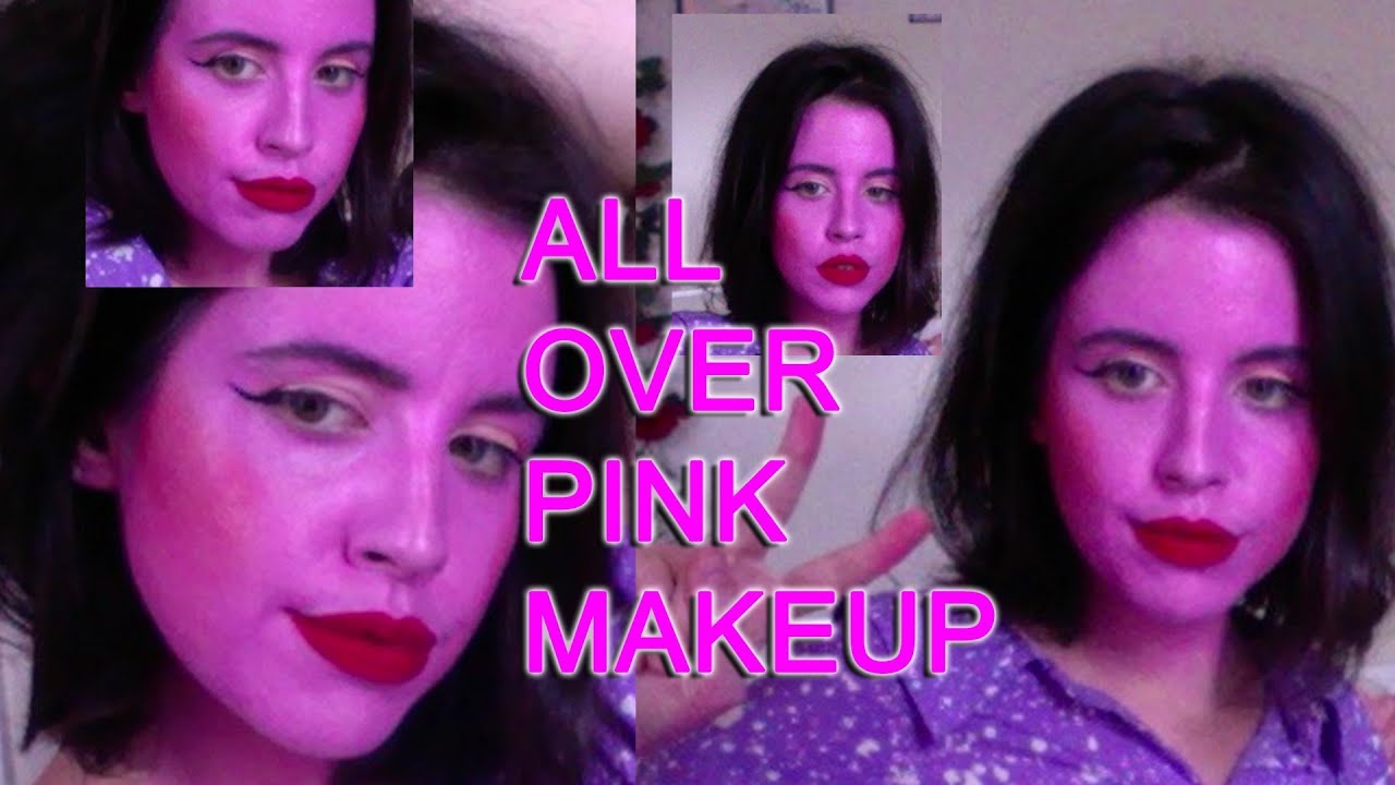 ALL OVER PINK MAKEUP TUTORIAL! - YouTube