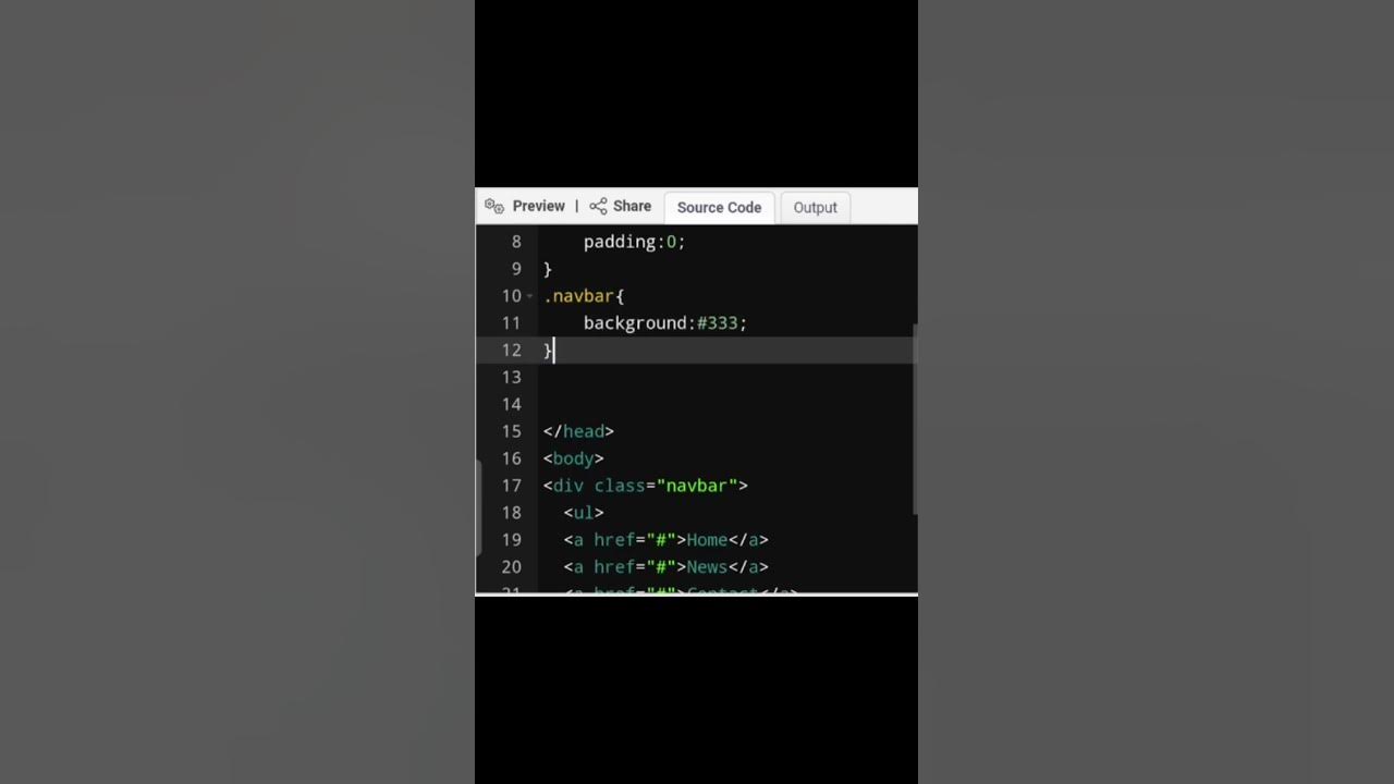 Navigation Bar Using Html And Css Html Css Navbar Webdevlopment