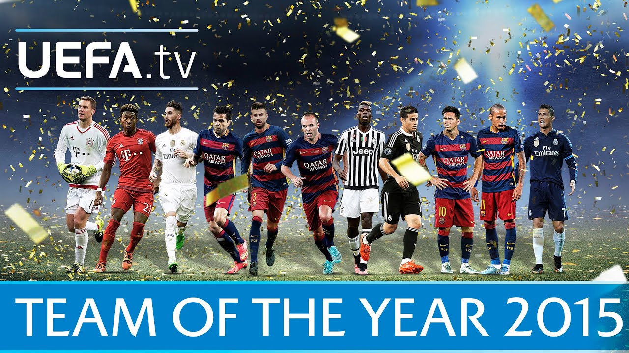 2015 UEFA.com Team of the Year revealed - YouTube